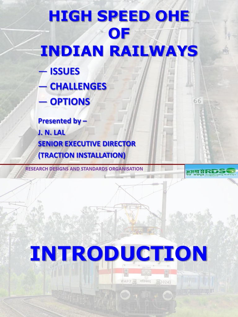 High Speed Ohe OF Indian Railways: Issues Challenges Options | PDF ...