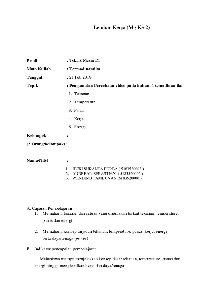 Tugas Rutin II-1 | PDF