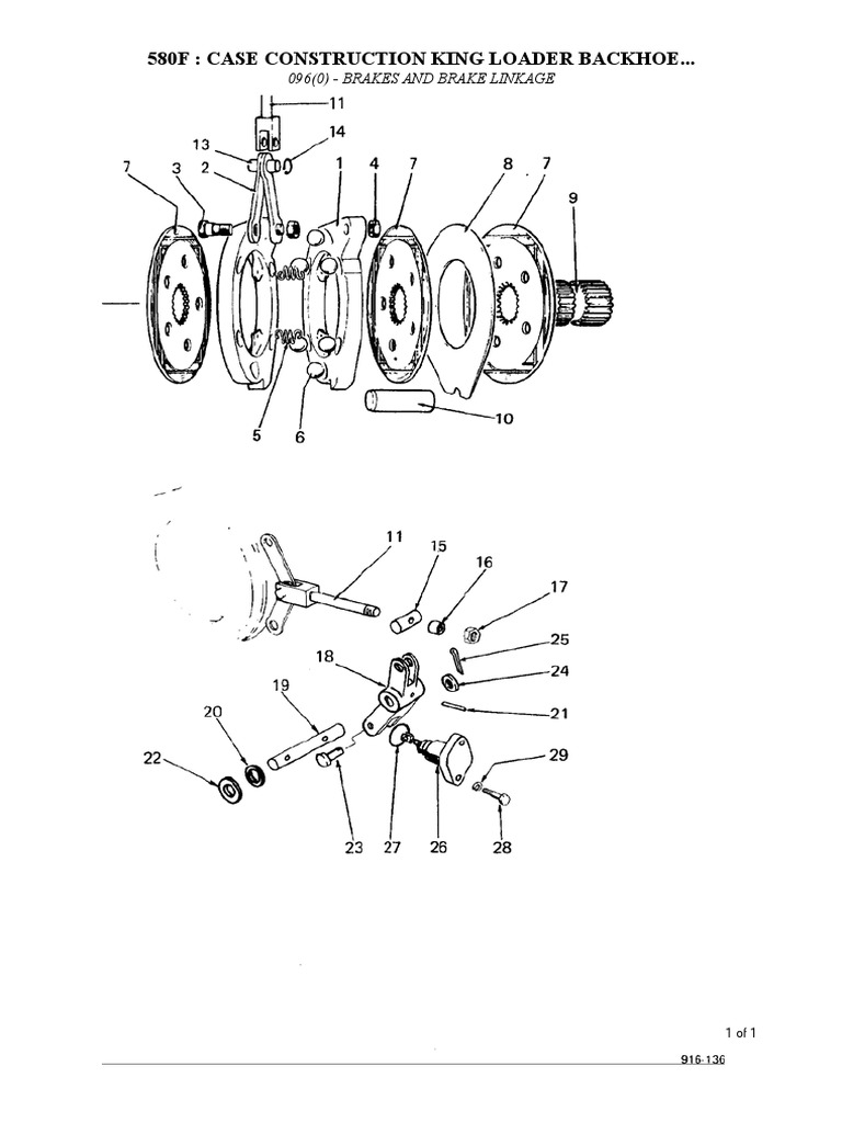 580F: Case Construction King Loader Backhoe... : 096 (0) - Brakes and ...