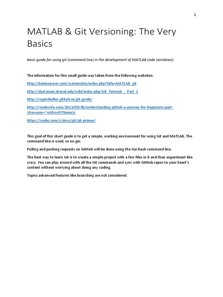 Versioning Git Matlab | PDF | Command Line Interface | Directory ...