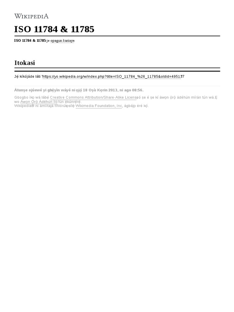Iso 11784 & 11785 PDF | PDF