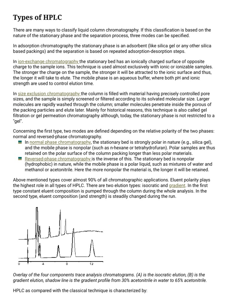 Types of HPLC: Ion-Exchange Chromatography | PDF | High Performance ...