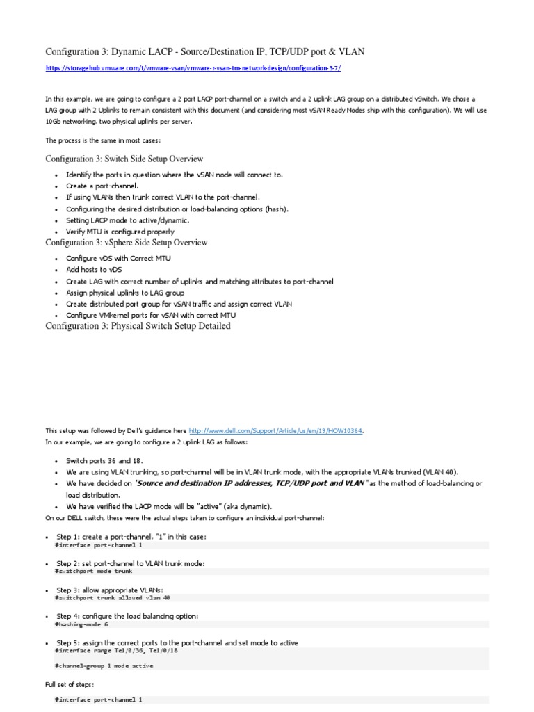 LACP Configuration Guide | Port (Computer Networking) | Network Switch