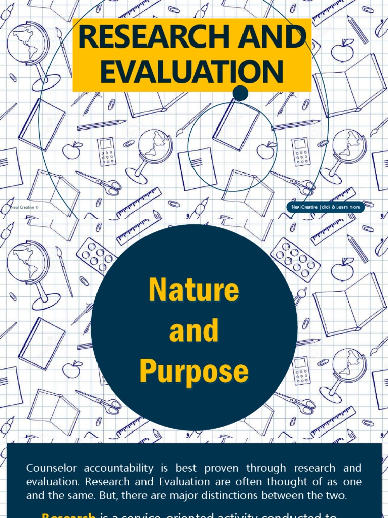 Research and Evaluation | PDF | School Counselor | Evaluation