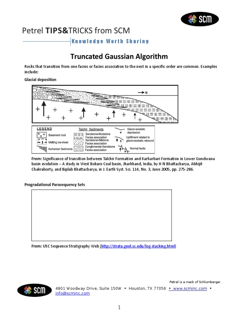 Petrel TIPS&TRICKS From SCM: Truncated Gaussian Algorithm | PDF | Normal Distribution | Simulation