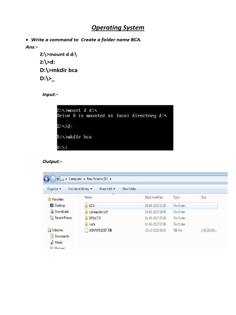Practical 1 | PDF | Directory (Computing) | Text File