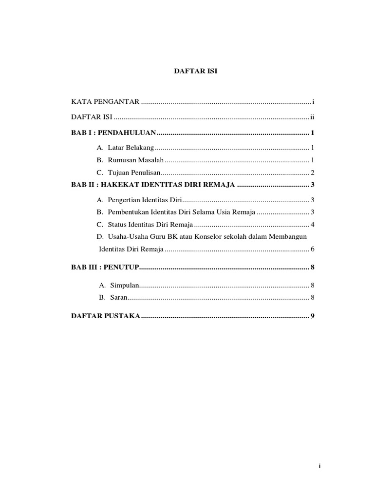 Identitas Diri Remaja PDF | PDF