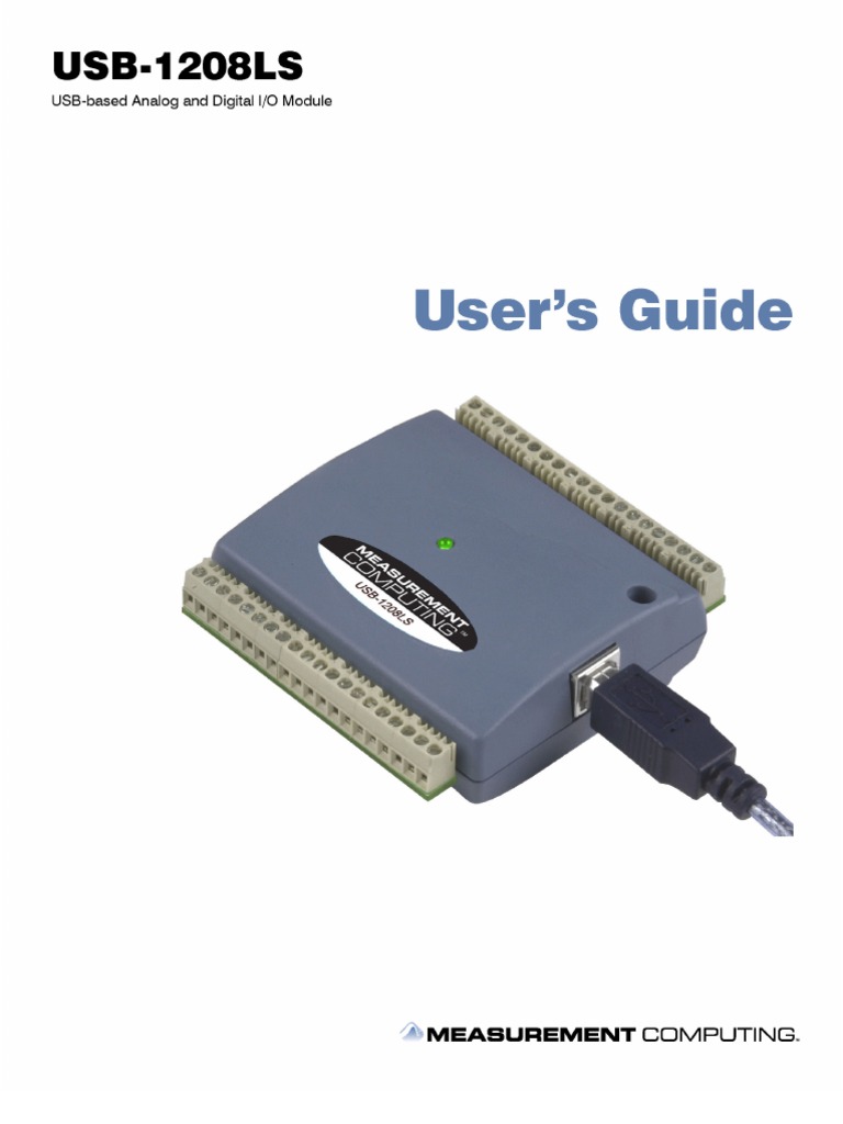 Usb 1208ls User Manual | PDF | Usb | Microsoft Windows