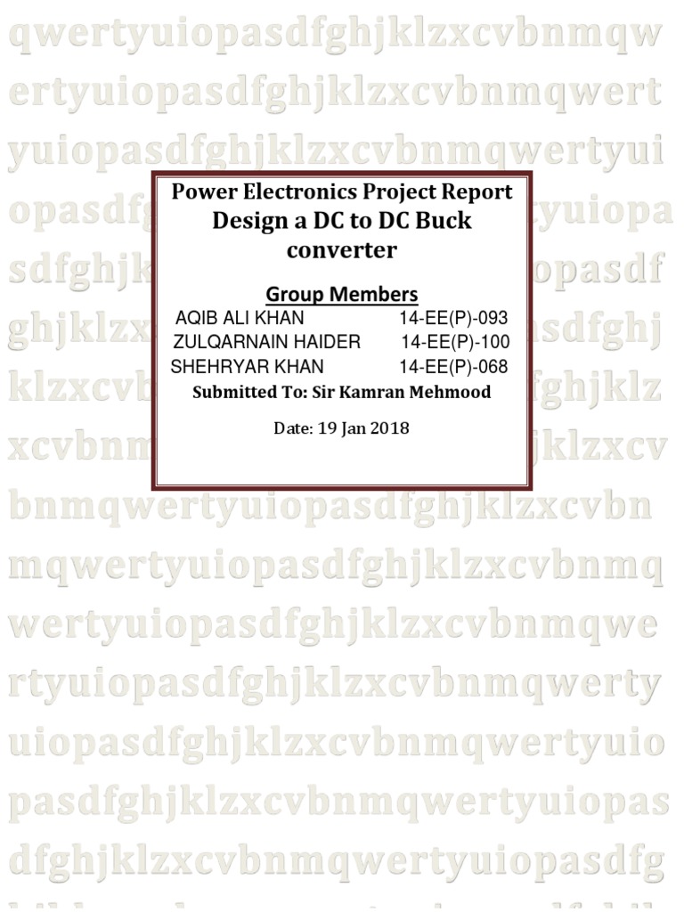 Power Electronics Project Report | PDF | Power Electronics | Power ...