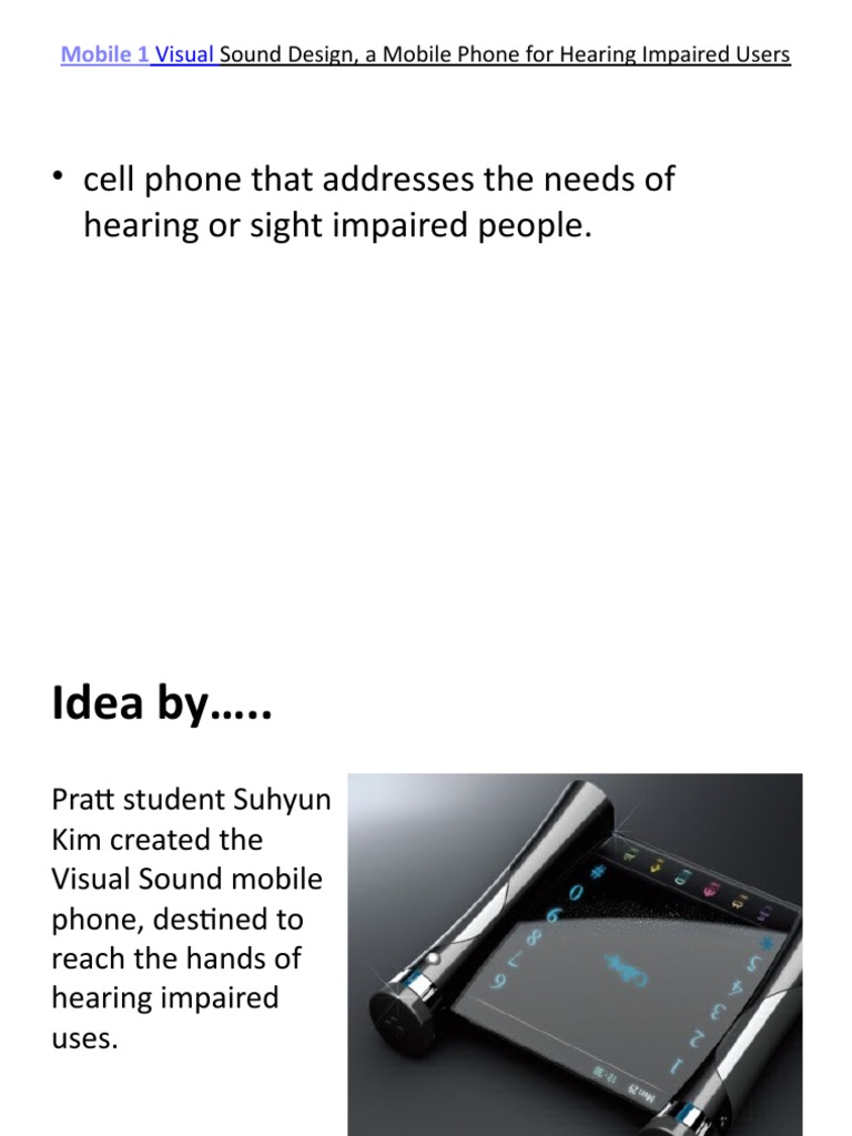 Phones for Hearing & Sight Impaired | PDF | Visual Impairment | Mobile ...