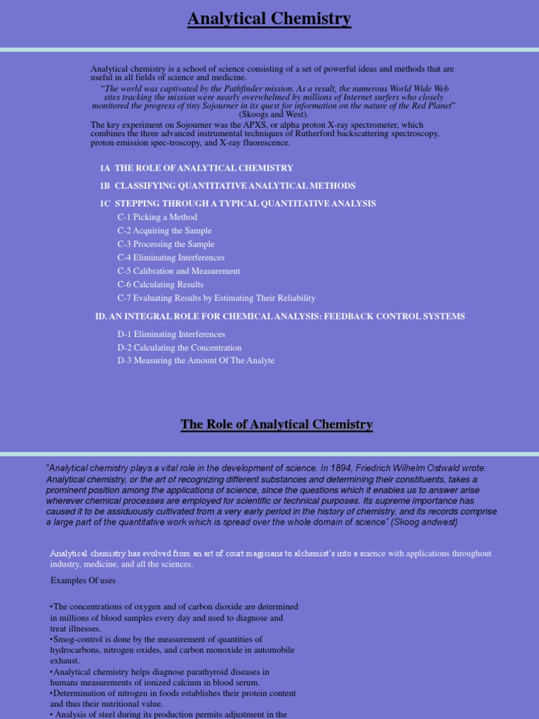 Analytical Chemistry Basic Concepts | PDF | Analytical Chemistry ...