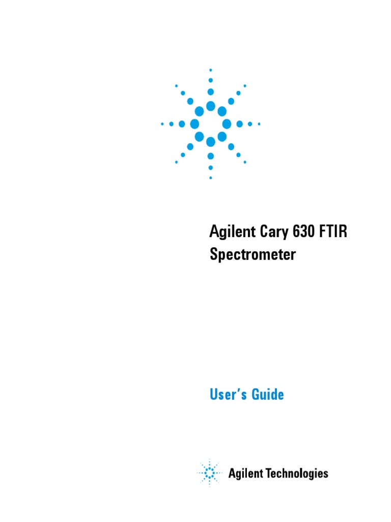 Agilent Cary 630 FTIR Spectrometer: User's Guide | PDF | Verification ...