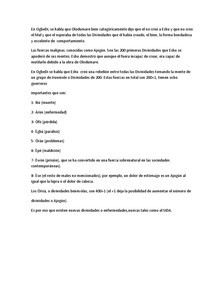 Ajogun | PDF | Filosofía | Religión y espiritualidad