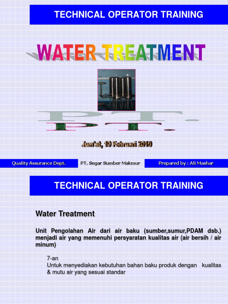 Water Treatment Operator Training Guide | PDF | Chemistry | Water