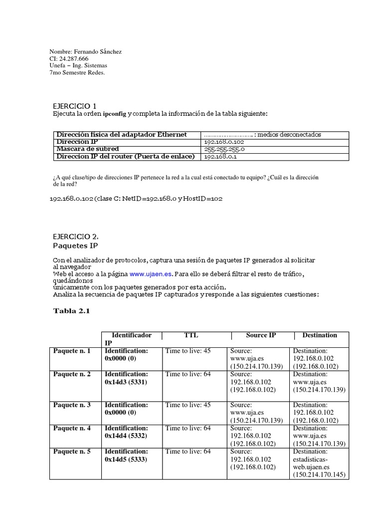 Actividad de Redes | PDF | Enrutador (Computación) | Dirección IP