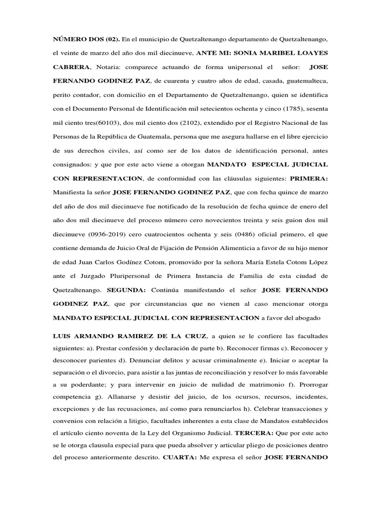 Mandato Especial Judicial Con Representacion.... | PDF | Justicia | Crimen y violencia