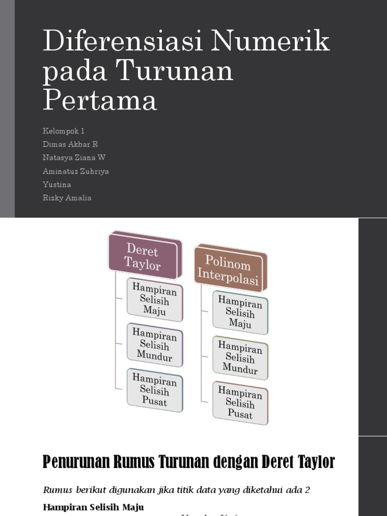 Diferensiasi Numerik Pada Turunan Pertama-1 | PDF