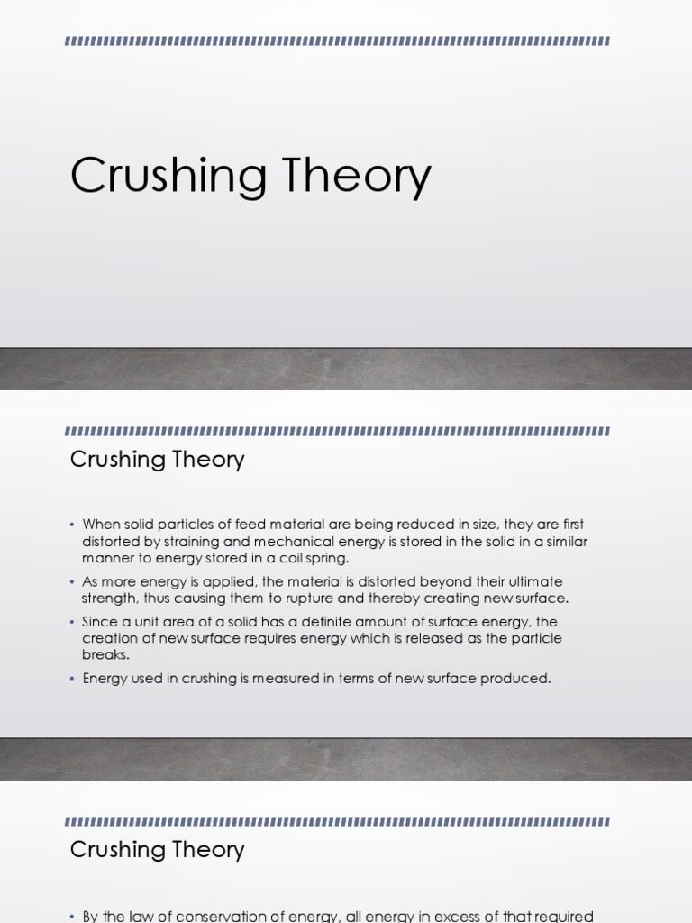 Crushing Theory | PDF | Mill (Grinding) | Applied And Interdisciplinary ...