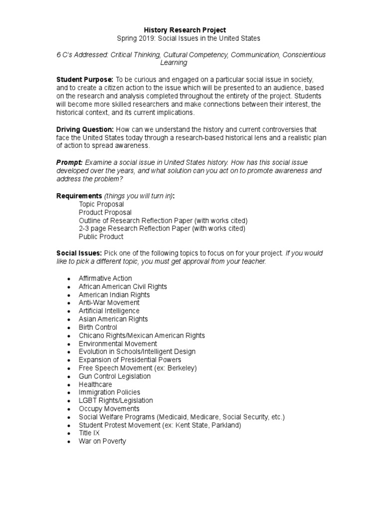 History Research Project | Download Free PDF | The United States ...