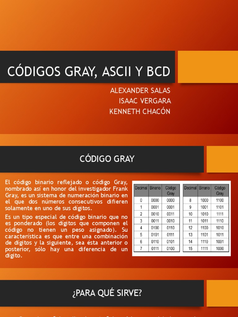 Códigos Gray, Ascii y BCD | PDF | Informática | Áreas de informática
