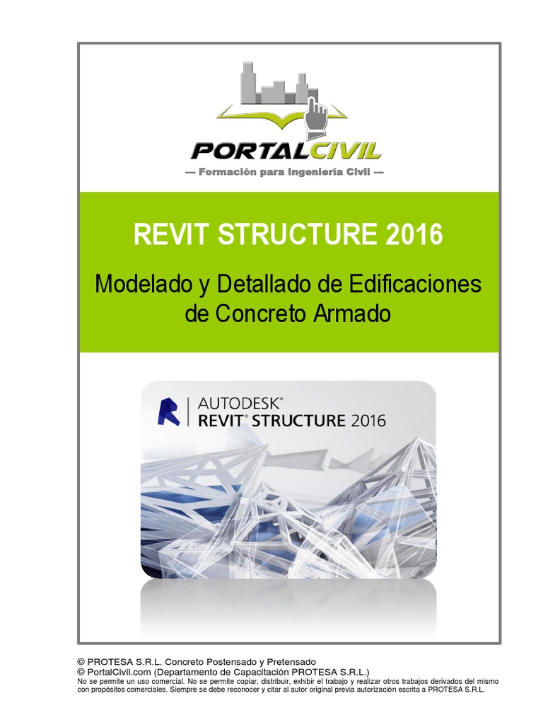Guia Revit Structure 2016 - Portal Civil PDF | PDF | Autodesk Revit | Bases de datos