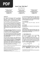 Acm Submission Template | PDF | Microsoft Word | File Format