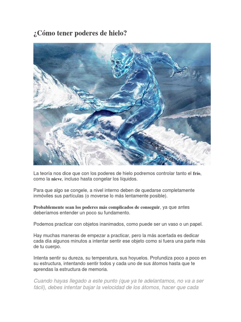 Cómo Tener Poderes de Hielo | Temperatura | Mente