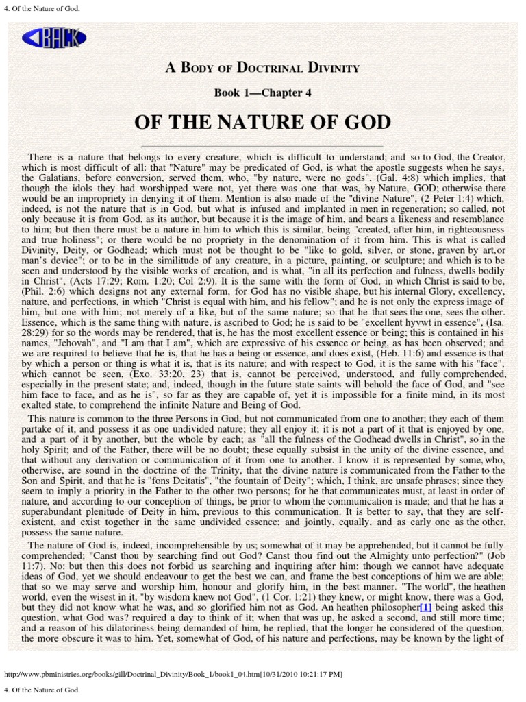 of The Nature of God. | PDF | Divinity | God