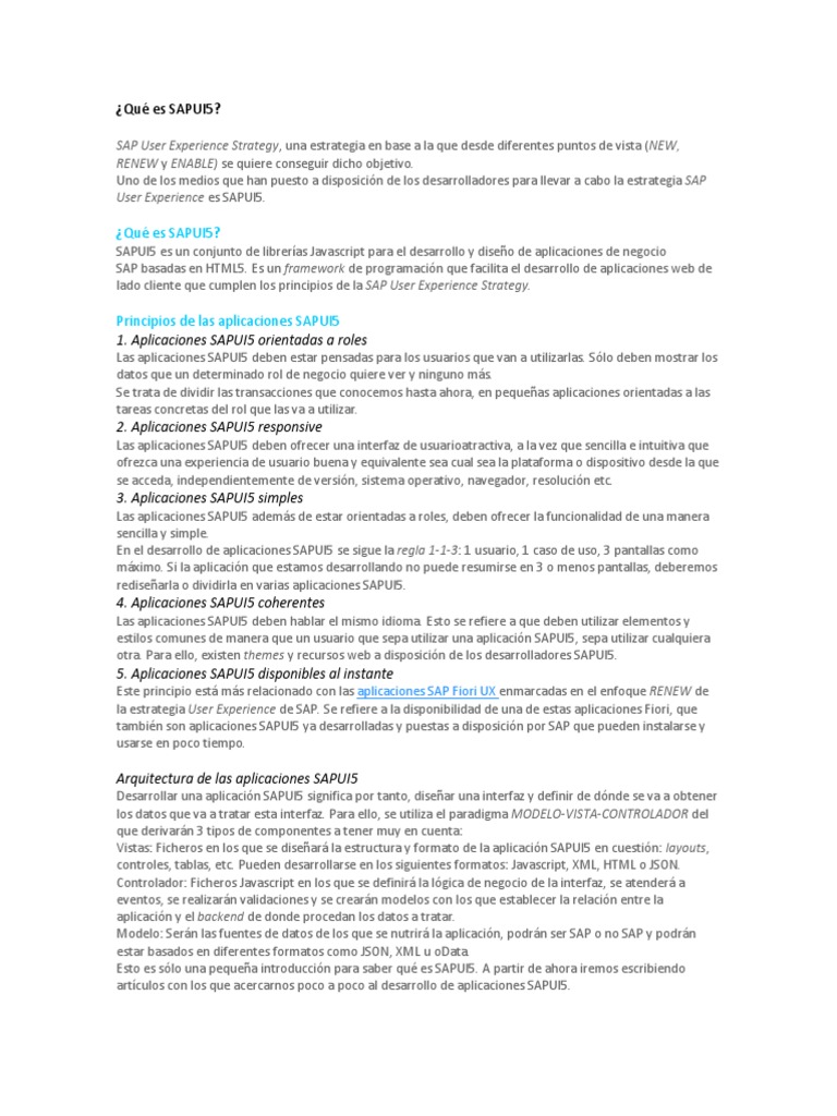 Qué Es Sapui5 | PDF | Script Java | Gestión de tecnología de la información