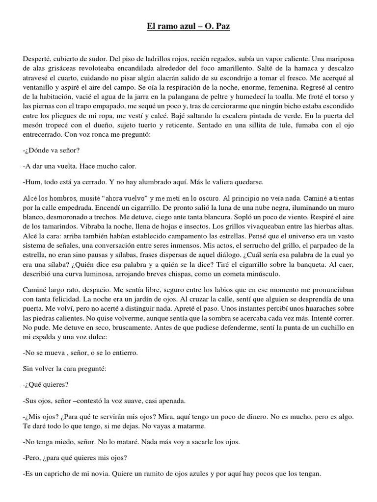 El Ramo Azul - O. Paz | PDF | Naturaleza
