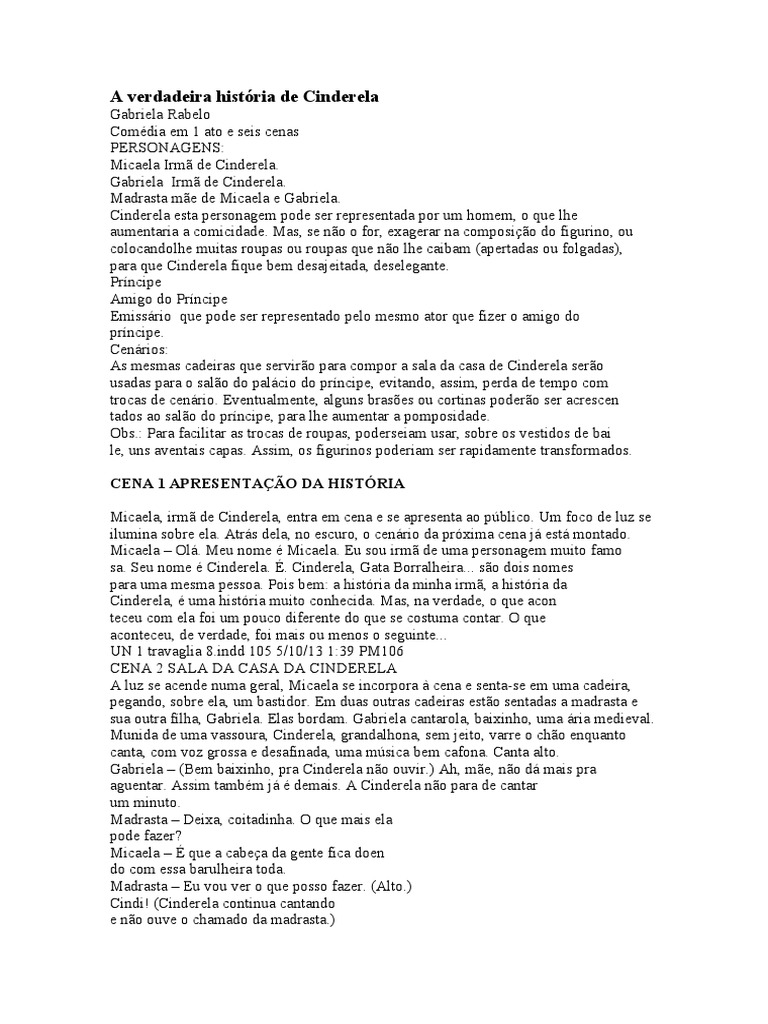 A Verdadeira Historia de Cinderela | PDF | Cinderela | Roupas