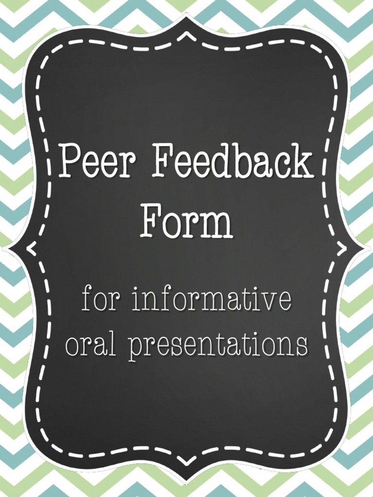 Peer Feedback Form For Informative Oral Presentations | PDF | Human ...