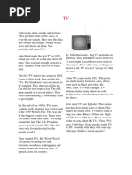 Reading Comprehension Worksheet | PDF | Television | Media Formats