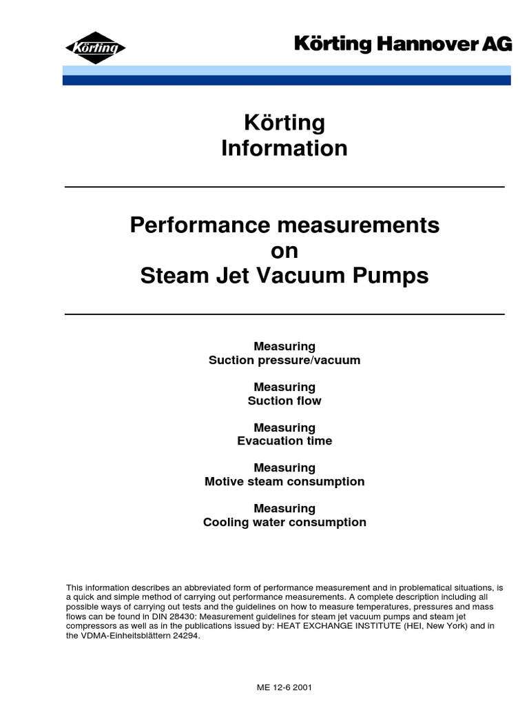 210 Performance Measurement of Steam Jet Ejectors EN PDF | PDF | Vacuum | Liquids