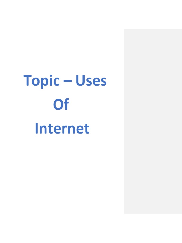 The Many Uses and Impacts of the Internet: A Comprehensive Look at How ...