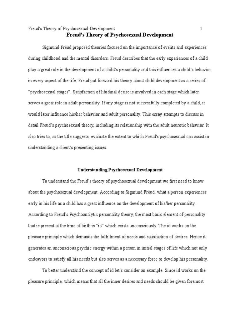 Freud's Psychosexual Development Stages | PDF | Personality Psychology ...
