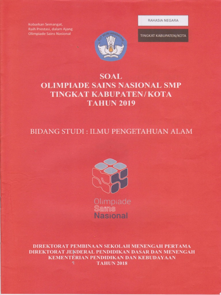 Soal OSN 2019 Kab | PDF