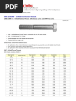 Unc Unf Metric Thread Chart Northwest Fastener | PDF | Screw | Metalworking