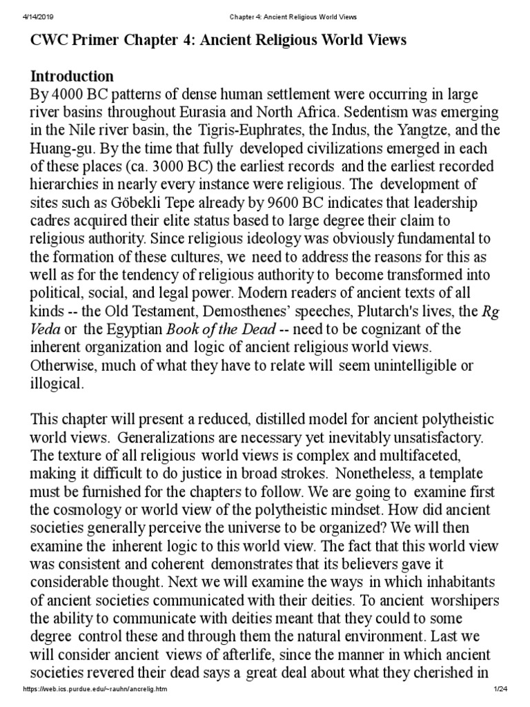Ancient Religious World Views | PDF | Monotheism | Deities