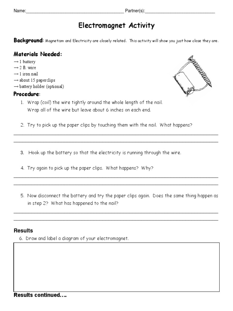 Buildanelectromagnet | PDF | Magnetism | Physics
