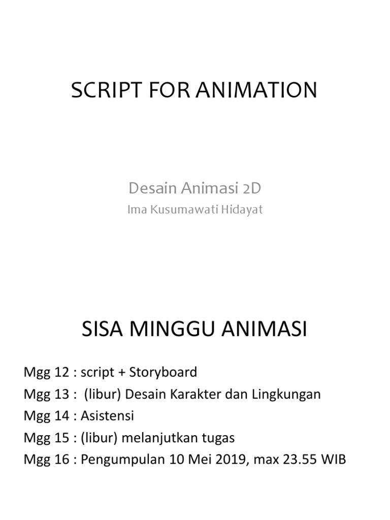 SCRIPT Animasi | PDF