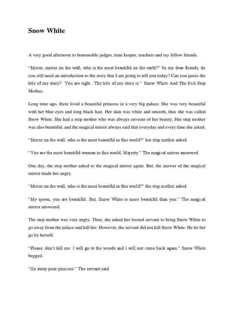 Snow White Script | PDF | Snow White