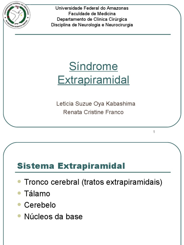 Síndrome Extrapiramidal: Conceitos e Tratos | PDF | Gânglios basais ...