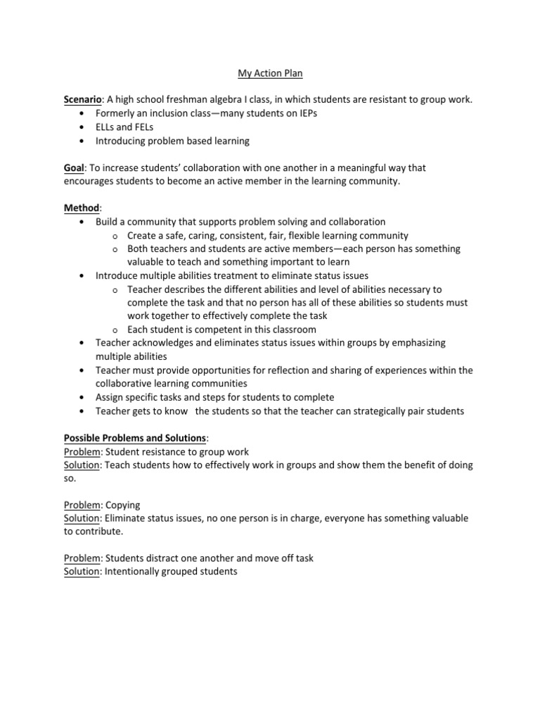Enhancing Collaboration in Algebra Class | PDF