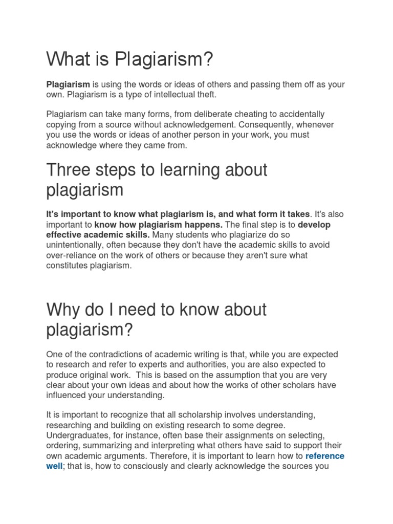 Understanding Plagiarism and Referencing | PDF | Plagiarism | Citation