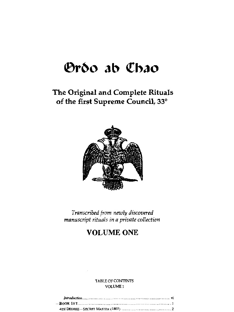 Ordo Ab Chao The Original and Complete Rituals of The First | PDF
