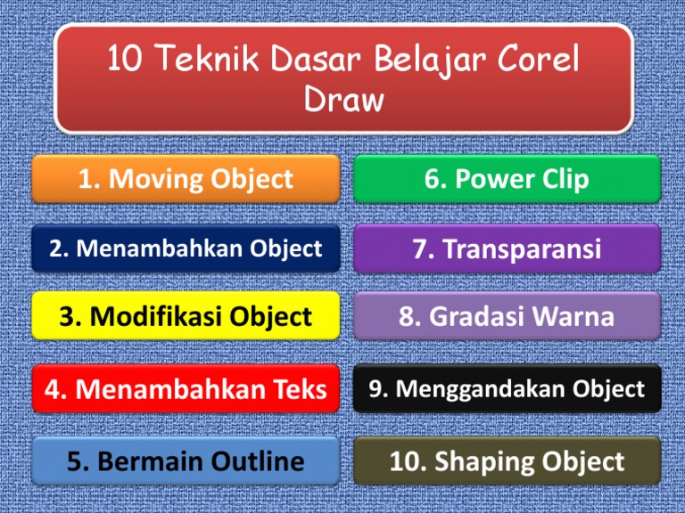 10 Teknik Dasar Belajar Corel Draw | PDF