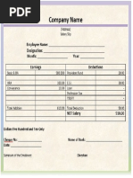 Form BCEA4 Pay Slip | PDF