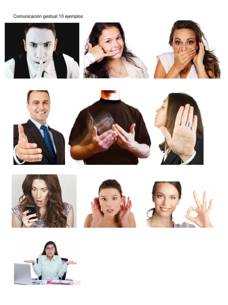 Comunicación Gestual 10 Ejemplos | PDF