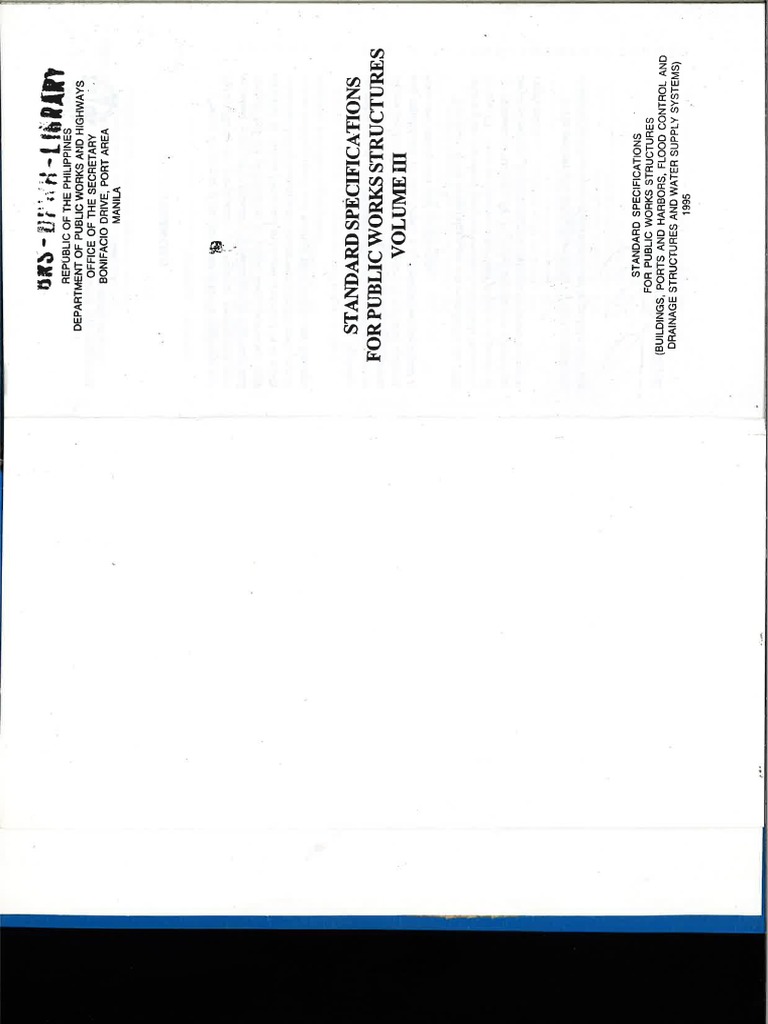 DPWH Standard Specifications For Public Works Structures Vol III 1995 ...
